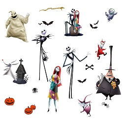 Tim Burton's The Nightmare Before Christmas Characters Wall Decals ...